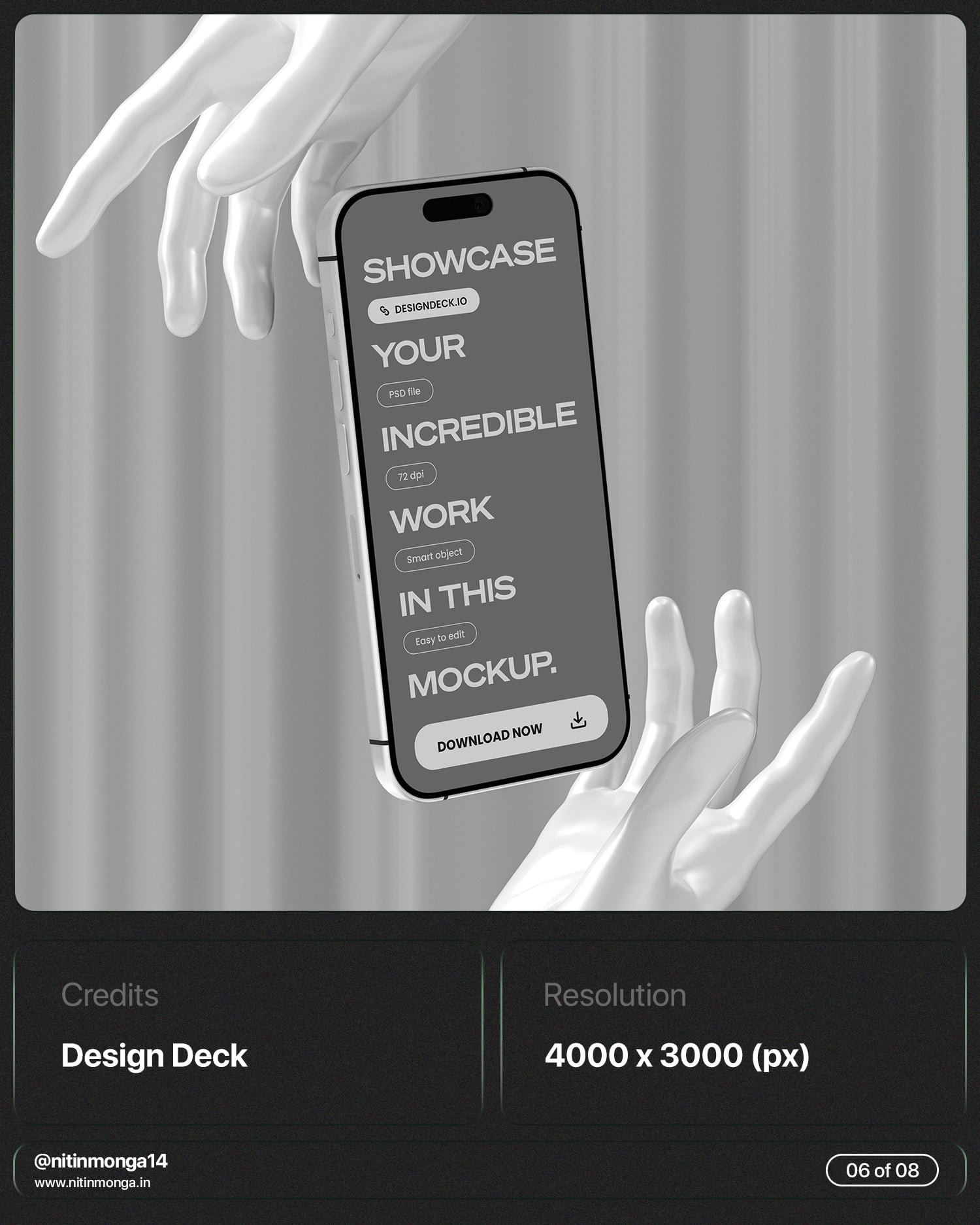 6 Realistic IPhone Mockup PSD Templates Free Download